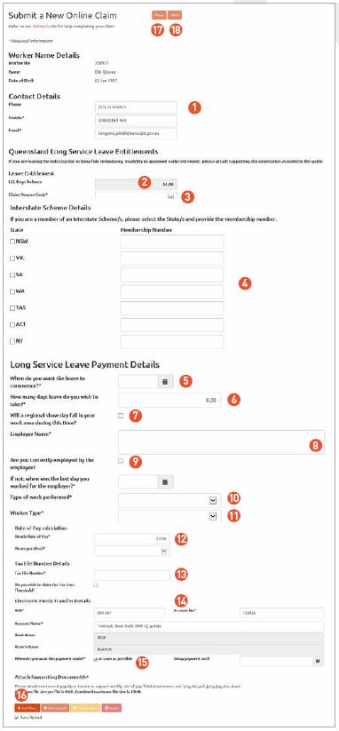 Steps to your online claim | QLeave